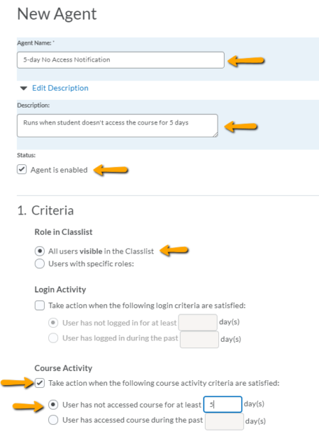 How do I set up Intelligent Agents (automated emails to students ...