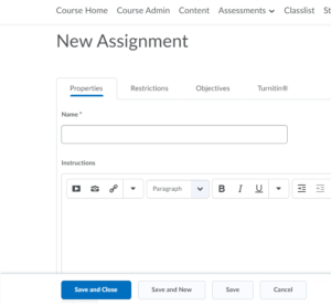 Assignment Tool – Welcome to Brightspace Resources