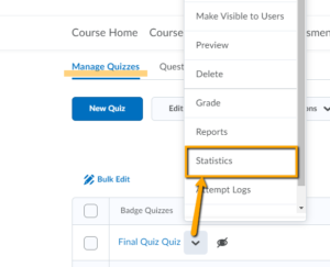 How do I see the results of my students’ attempts for individual quiz ...