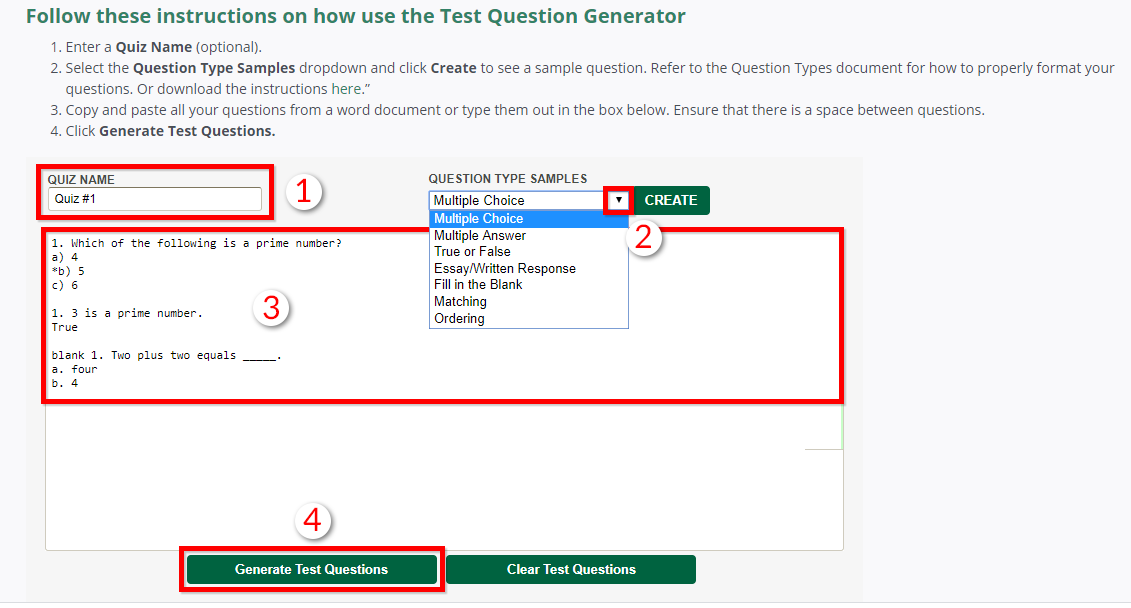 How do I use a Quiz Generator to create quiz questions? – Welcome to ...