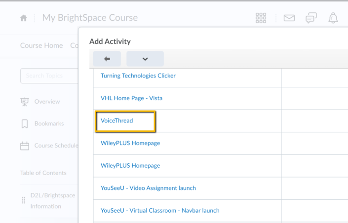 How Do I Use Voicethread With Brightspace Welcome To Brightspace Resources