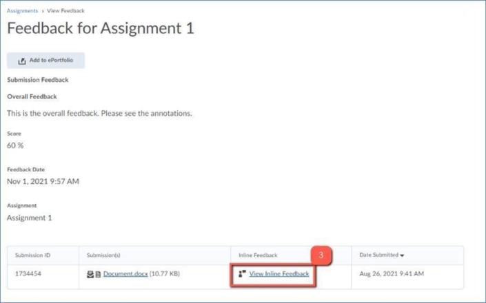 How do students view inline feedback and annotations on graded assignments – Welcome to ...