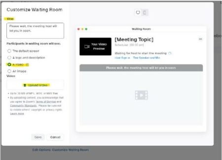 How to enable chat responses and add video to your Zoom Waiting Room ...